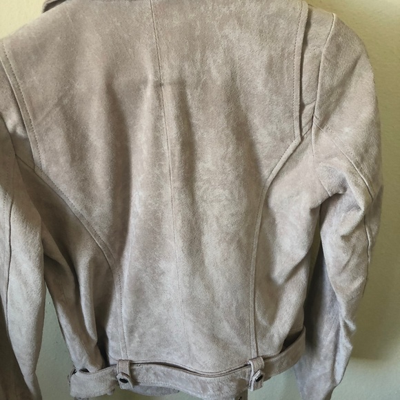 Current Air | Jackets & Coats | Current Air Pink Suede Biker Jacket ...